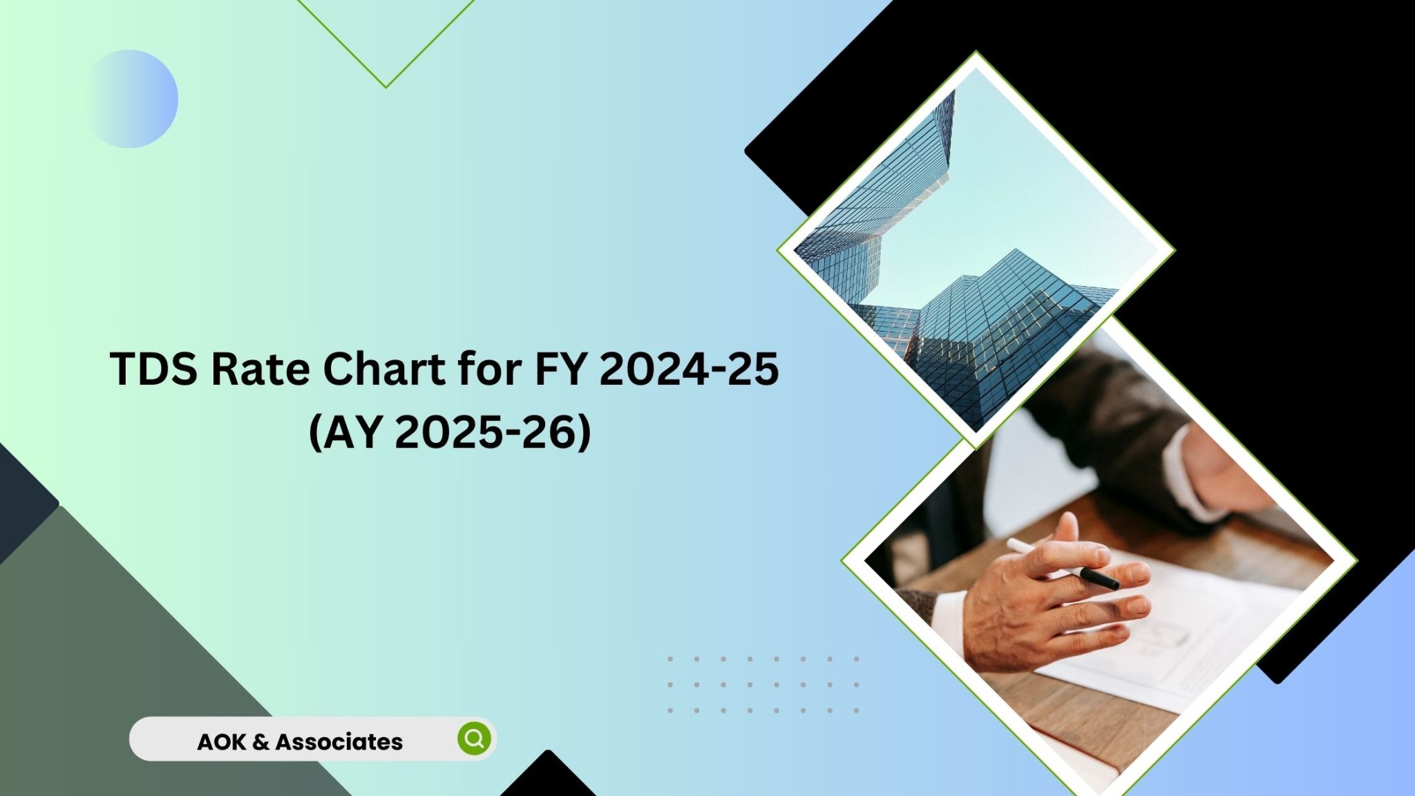 TDS Rate Chart for FY 2024-25 (AY 2025-26)